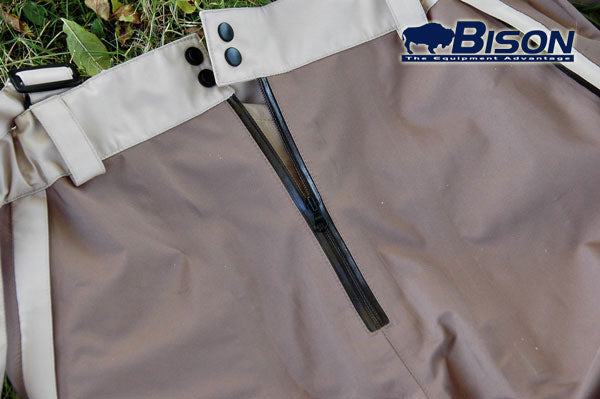 BISON BREATHABLE WAIST WADERS COMPLETE WITH MK2 RUBBER OR FELT SOLE WA ...